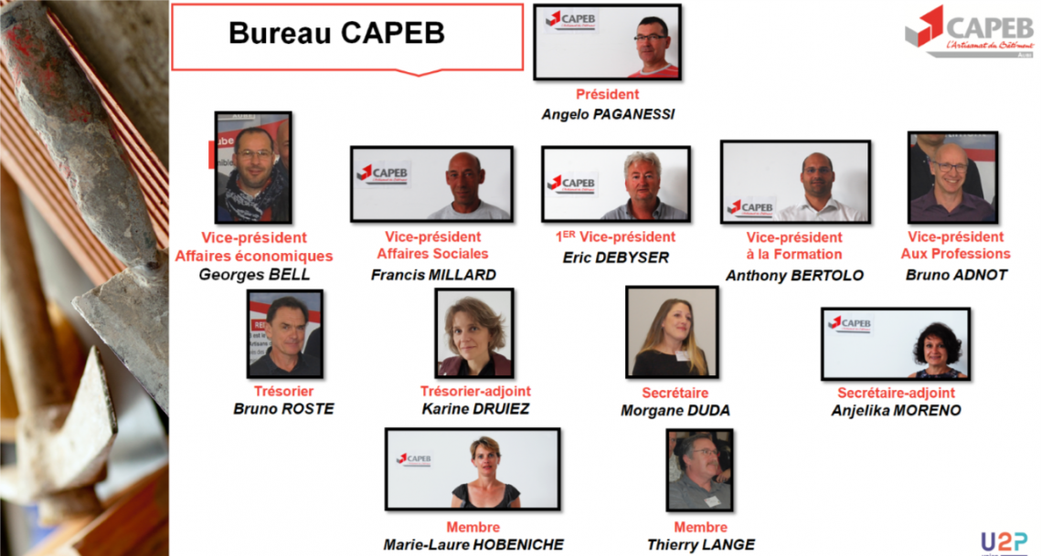 Conseil d’Administration CAPEB&CNATP, élection du Nouveau Président de la CAPEB de l’Aube ・ CAPEB