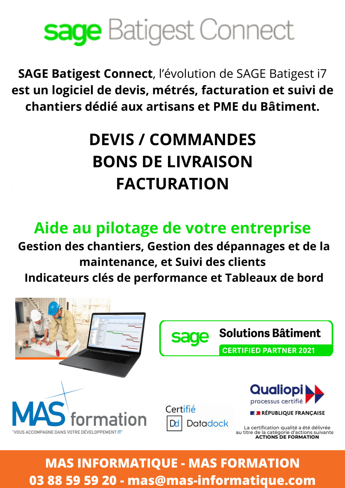 PARTENAIRES : MAS INFORMATIQUE ・ CAPEB