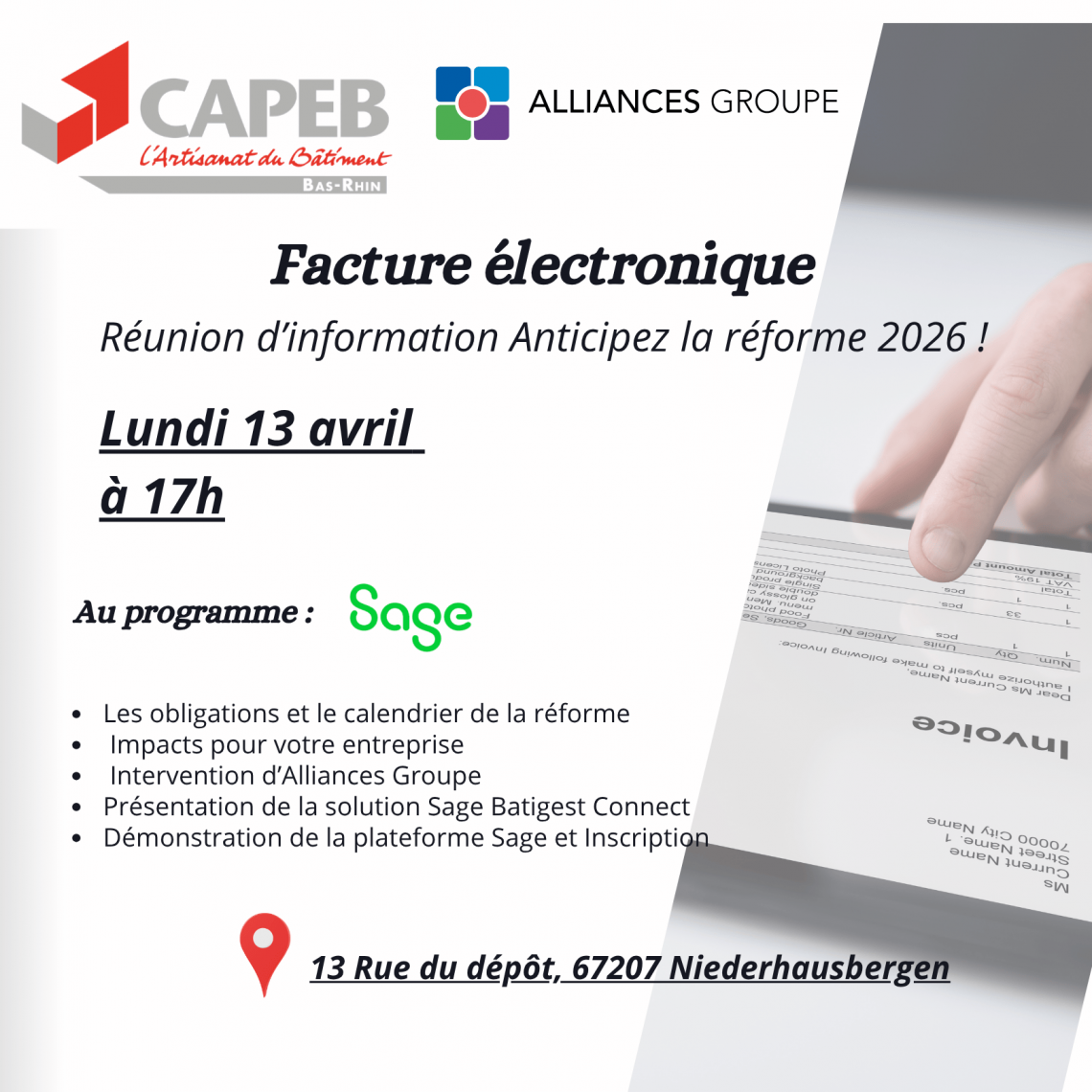 Facture électronique : deux rendez-vous pour anticiper la réforme ・ CAPEB