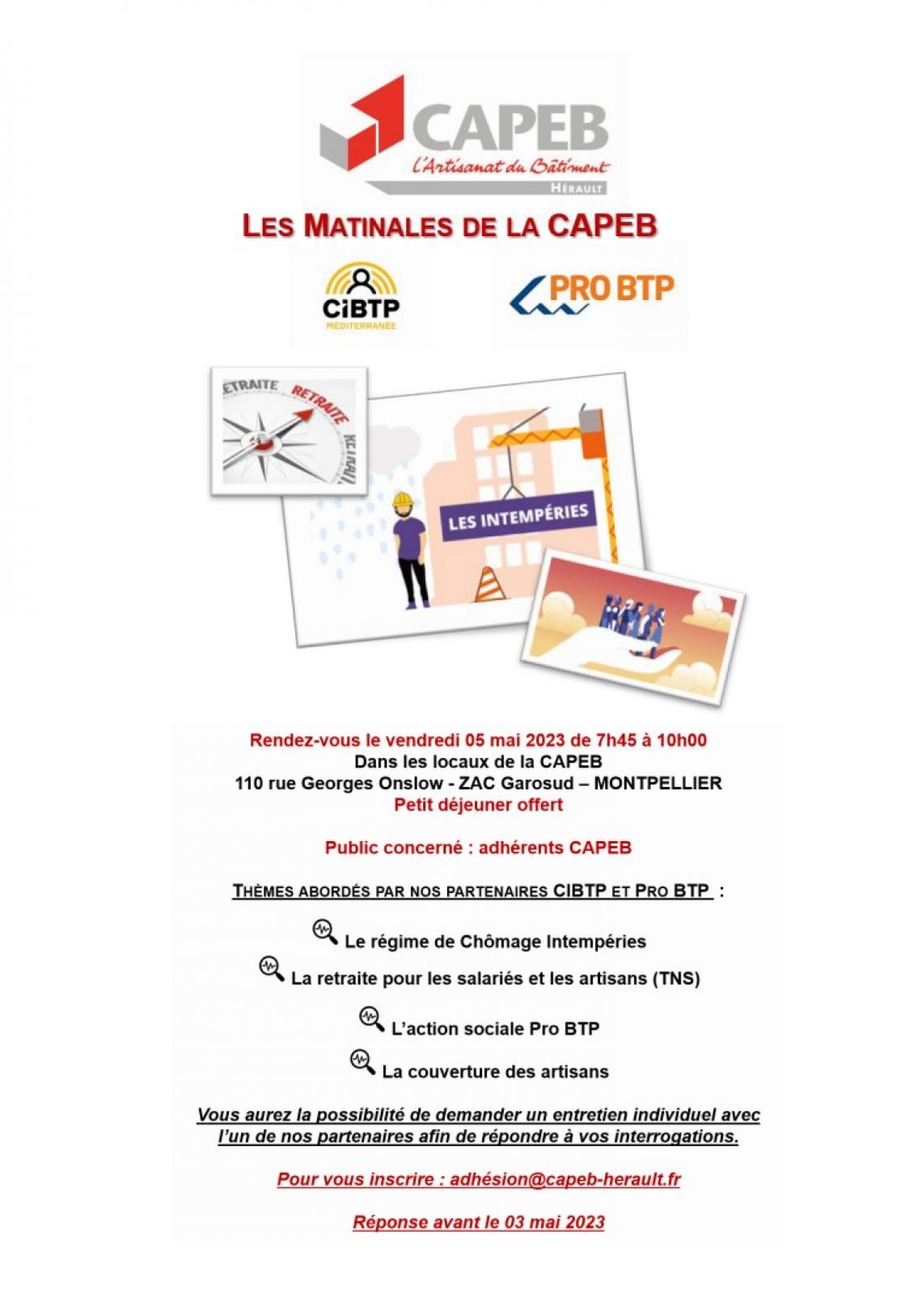 LES MATINALES DE LA CAPEB ・ CAPEB
