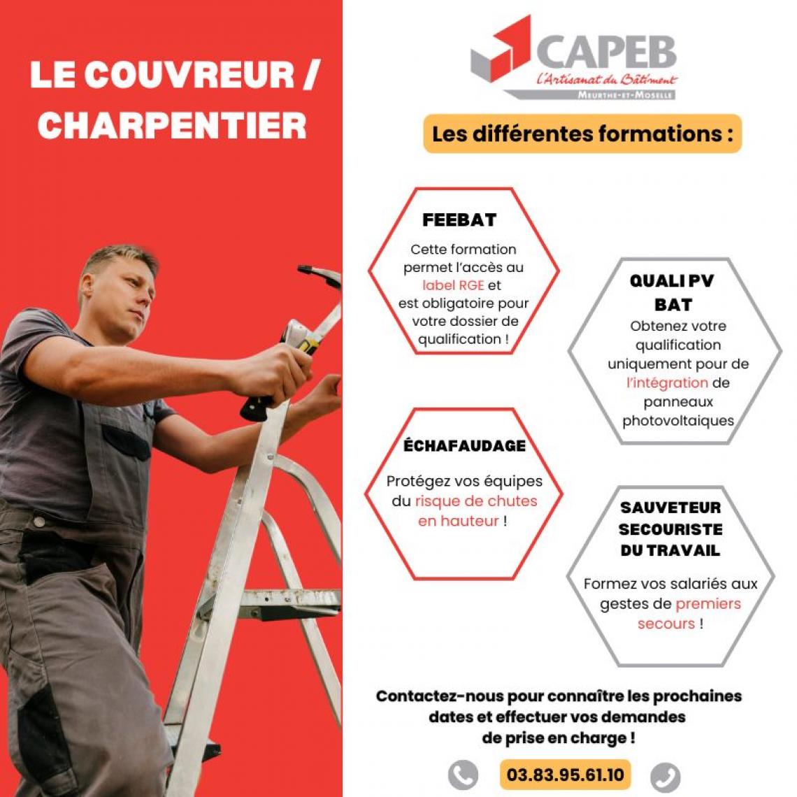 FOCUS MÉTIER ET FORMATIONS : Le Couvreur / Charpentier ・ CAPEB