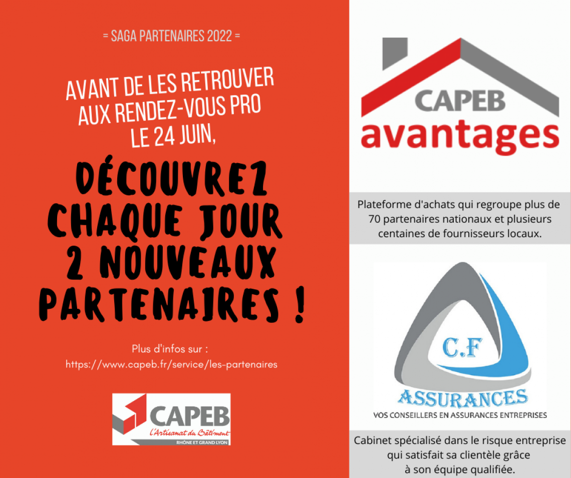 Saga des Partenaires 2022 : Capeb Avantages et CF Assurances ・ CAPEB
