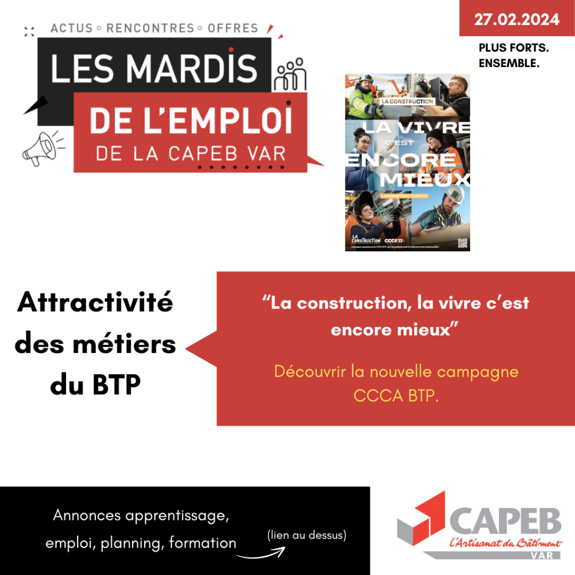 CCCA BTP : La construction, la vivre c'est encore mieux ・ CAPEB