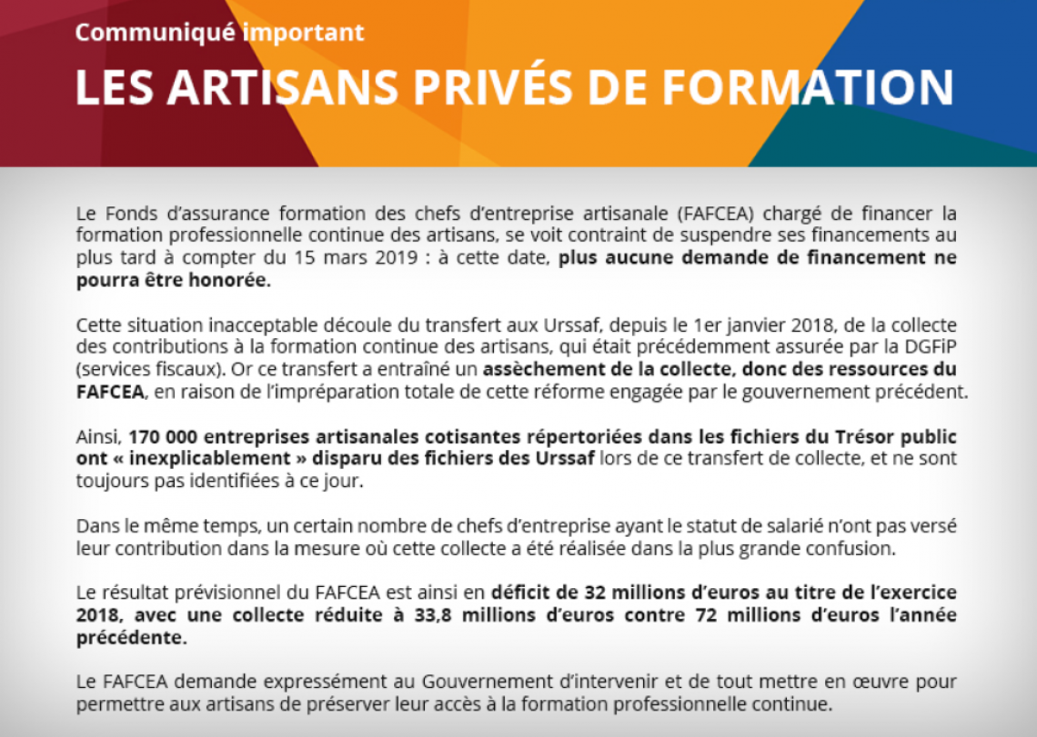 A faire avant le 15 mars 2019 : Formation des chefs d’entreprise ・ CAPEB