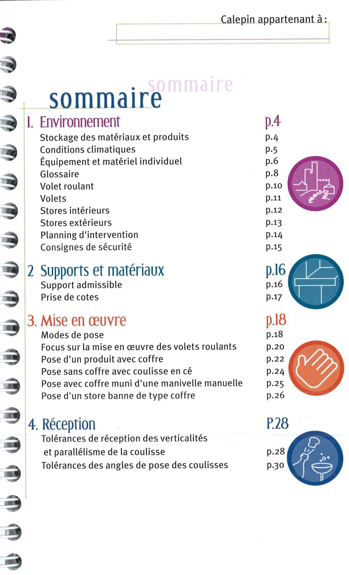 Calepin de chantier Volets et Stores ・ CAPEB