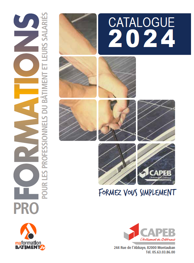 CATALOGUE DE FORMATION CAPEB 82 ・ CAPEB