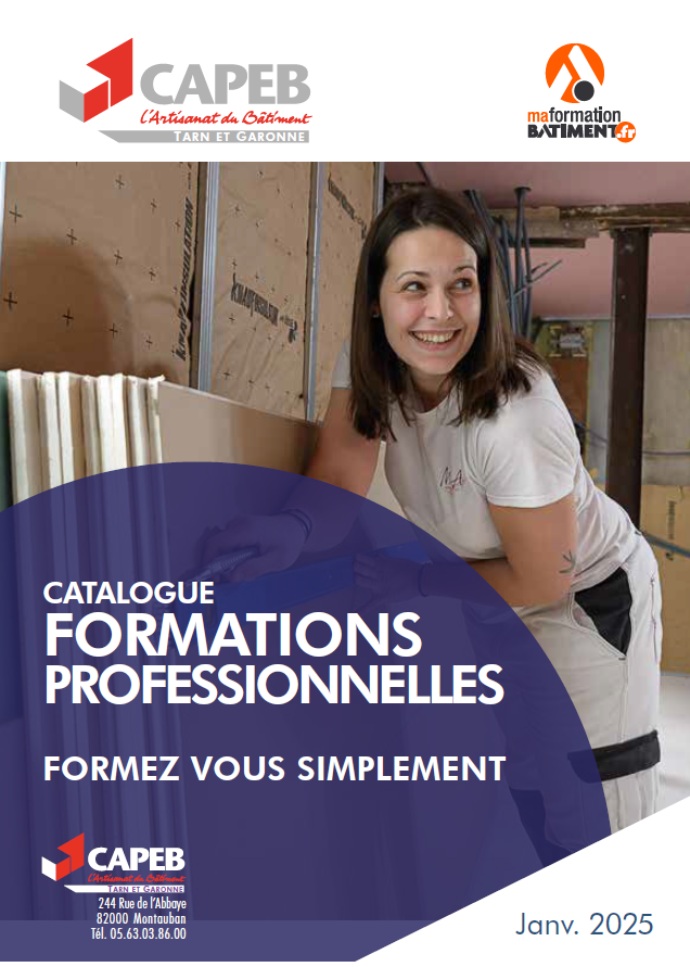 Catalogue des formations 1er semestre 2025 ・ CAPEB