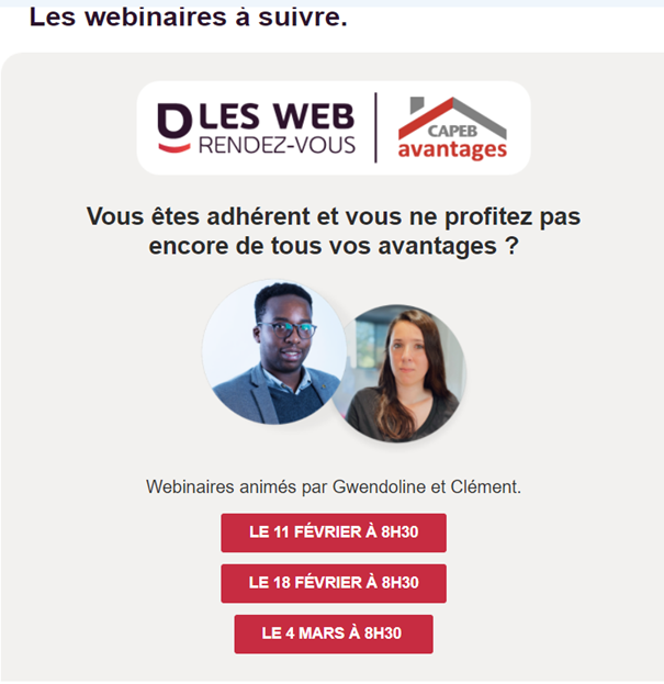 CAPEB AVANTAGES ・ CAPEB