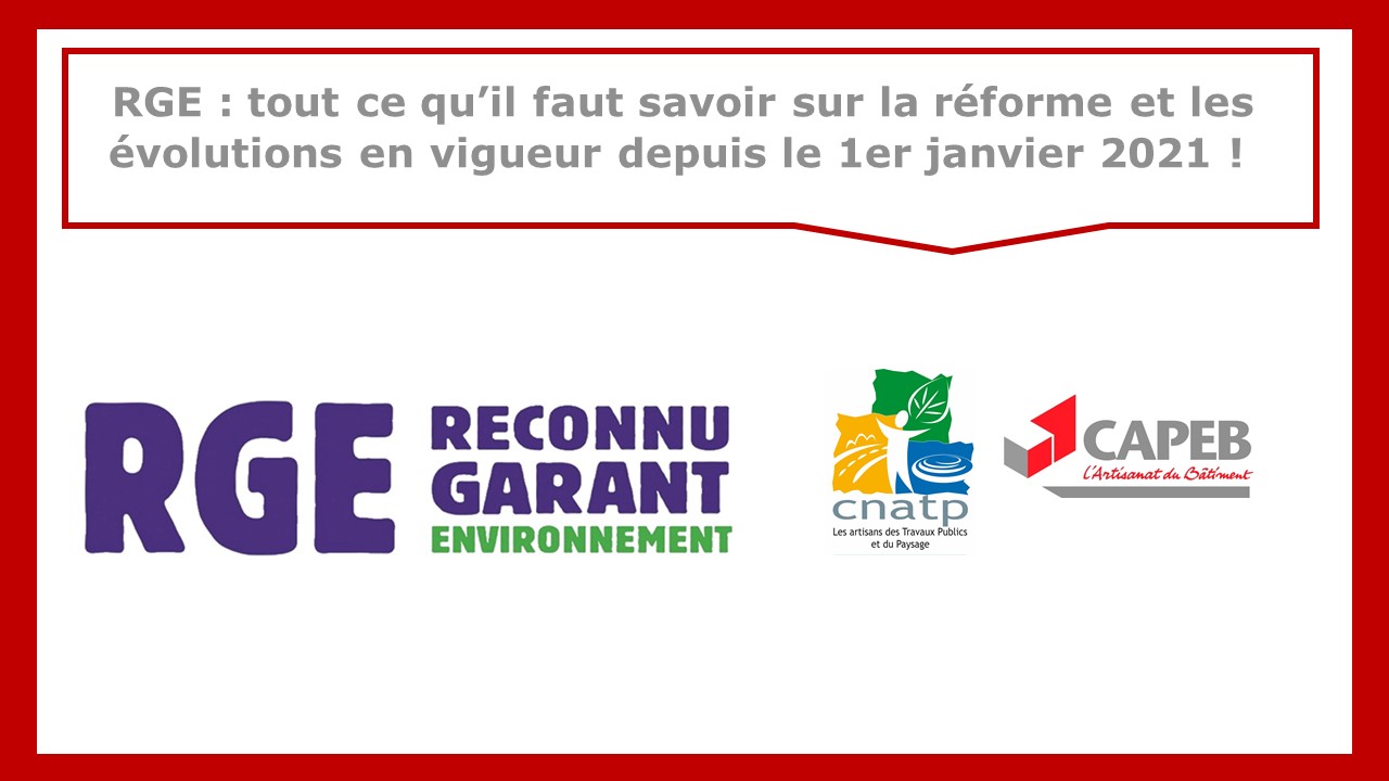 RGE : tout ce qu’il faut savoir sur la réforme et les évolutions en ...