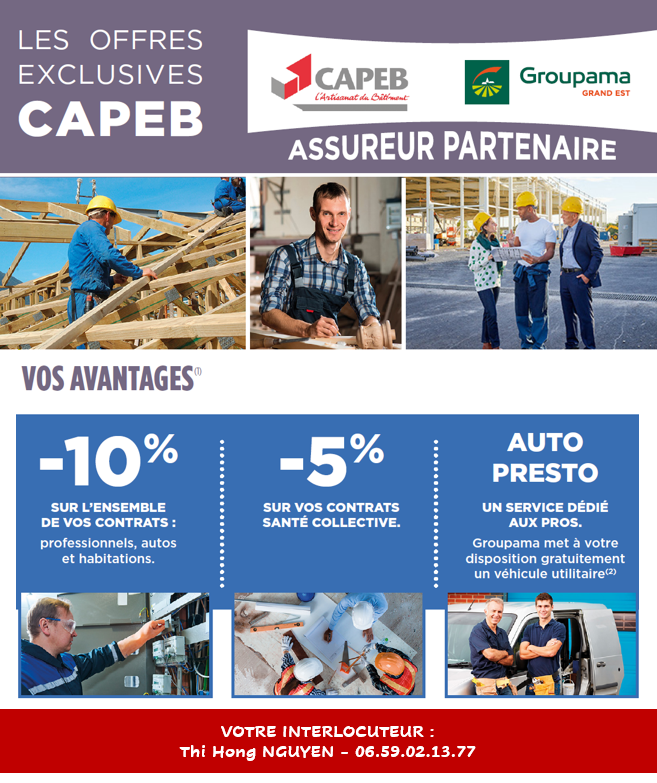 GROUPAMA : Offres exclusives réservées aux adhérents CAPEB ・ CAPEB