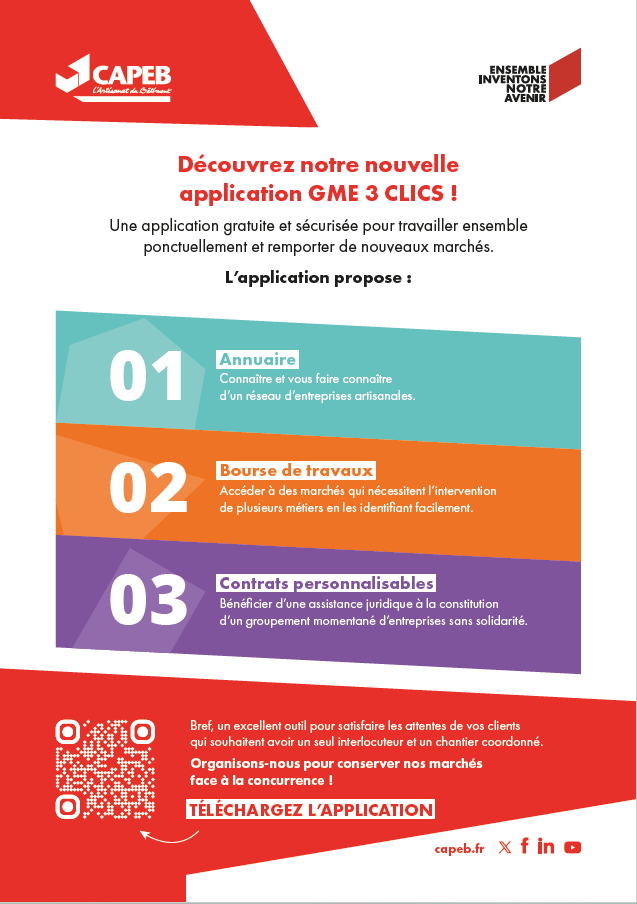 GME 3 CLICS : une application pour travailler ensemble ! ・ CAPEB