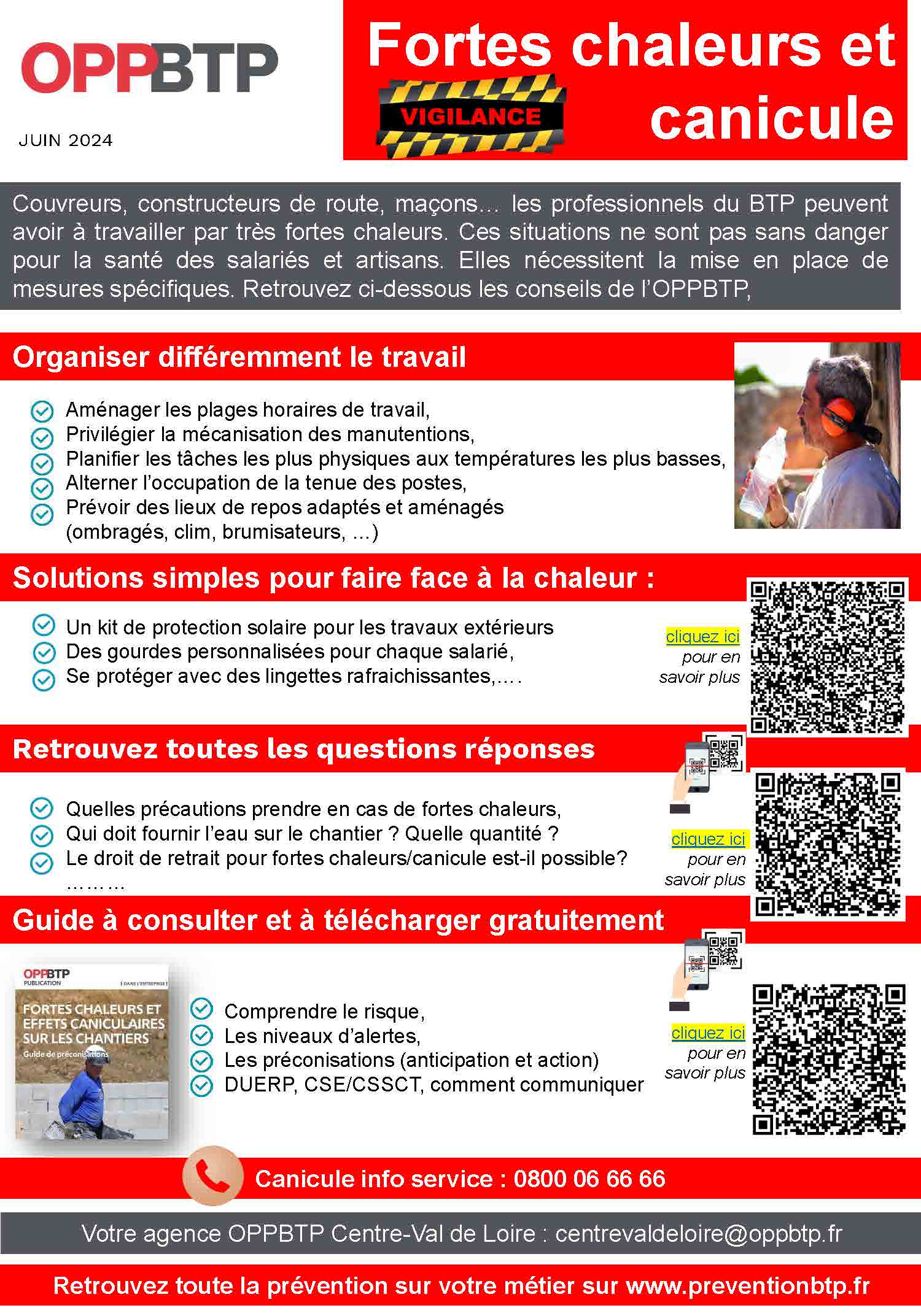 OPPBTP - Guide sur les fortes chaleurs et canicule ・ CAPEB