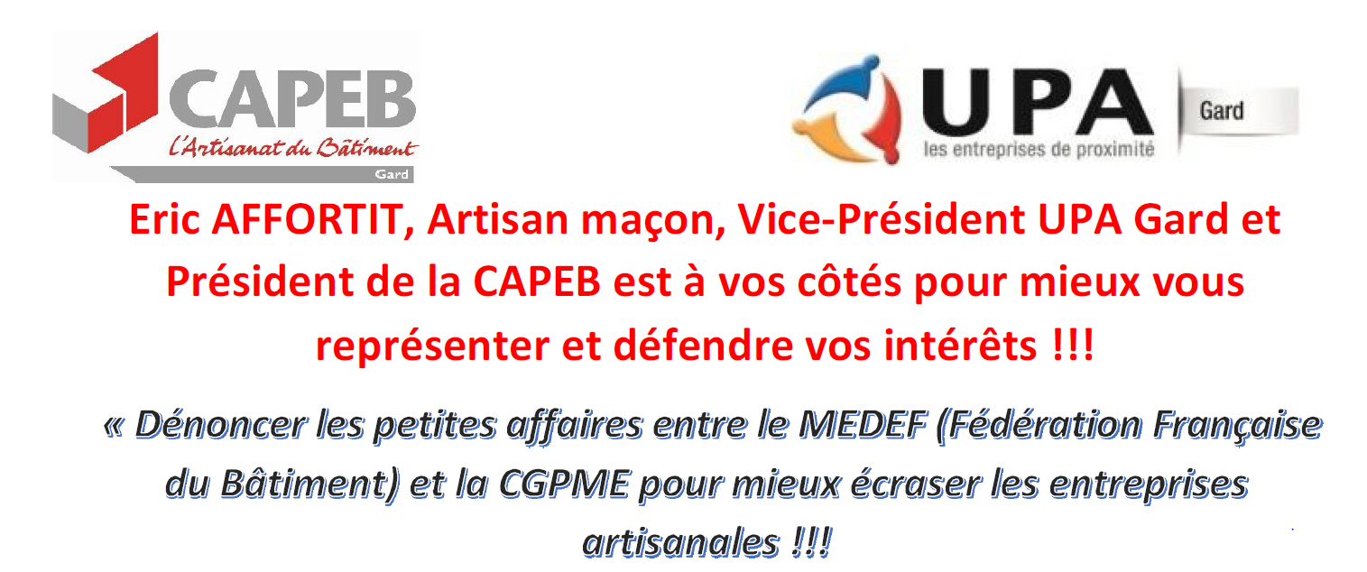 La Capeb vous représente et défend vos intérêts ・ CAPEB