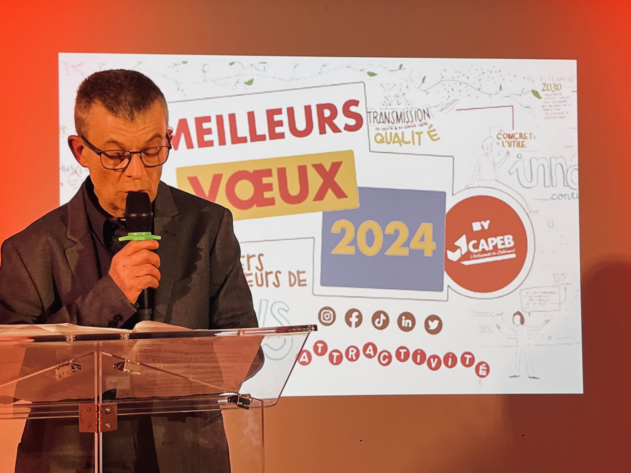 Présentation des Voeux 2024 du Président de la CAPEB Haute-Saône ・ CAPEB