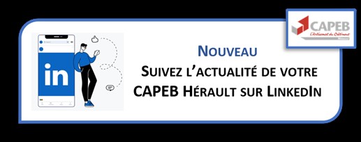 La Capeb 34 est sur LinkedIn ・ CAPEB