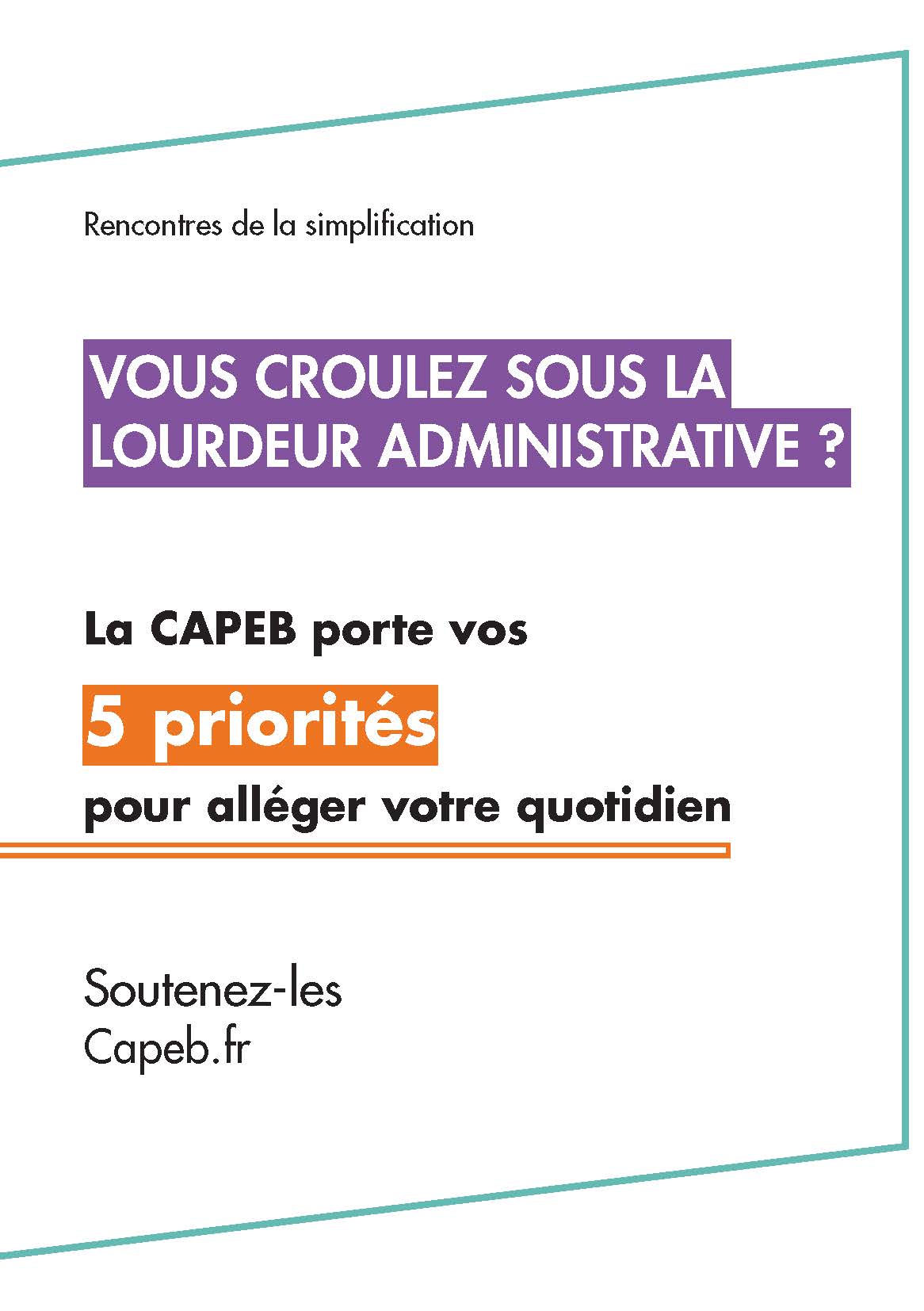 Le Réseau CAPEB définit 5 mesures prioritaires pour les Rencontres de la simplification ・ CAPEB