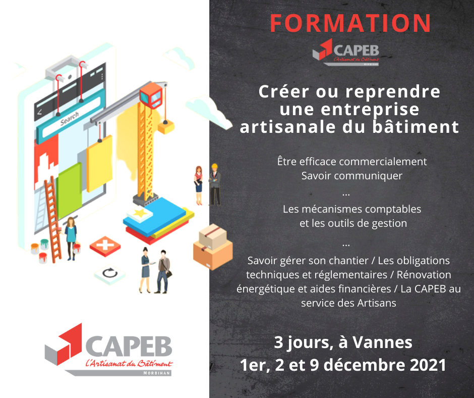 Créer ou reprendre une entreprise artisanale du bâtiment ・ CAPEB