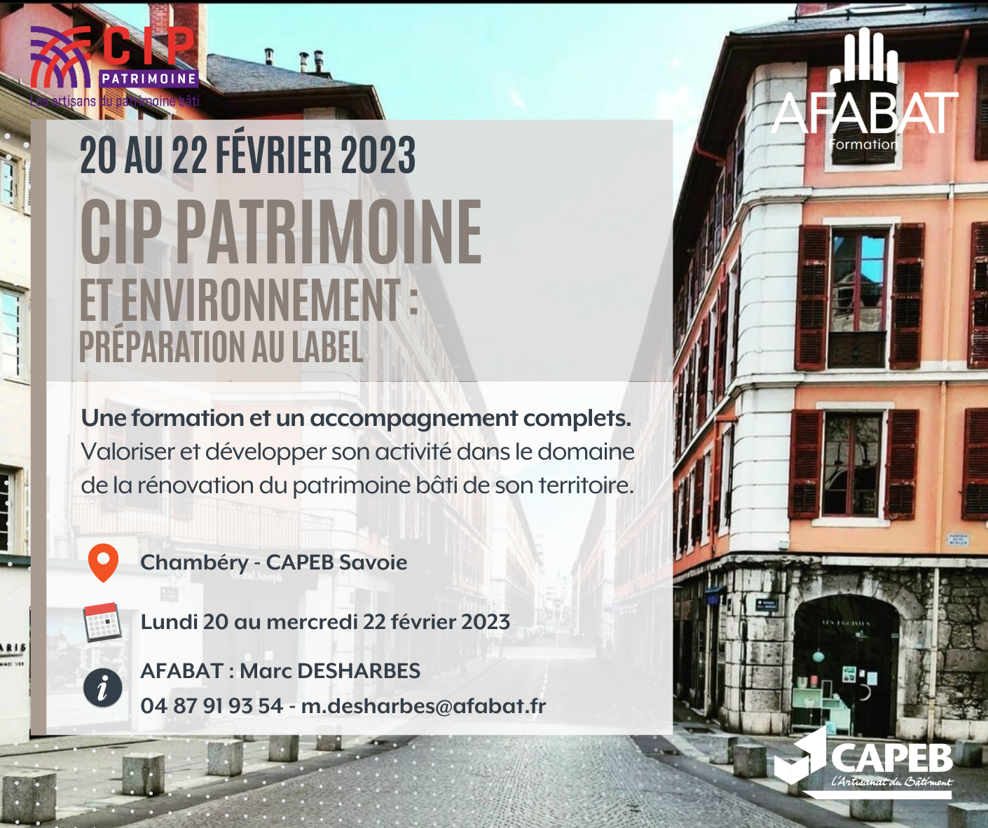 CIP PATRIMOINE ET ENVIRONNEMENT : formez-vous pour le label ・ CAPEB