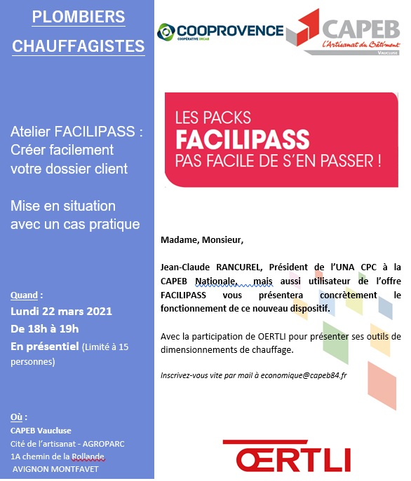 Atelier FACILIPASS ・ CAPEB